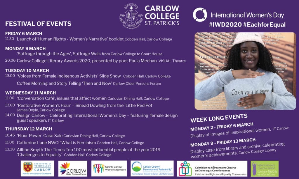 International Women’s Day 2020 Festival of Events | Carlow College